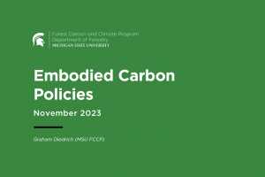 Embodied Carbon Policies - Forest Carbon and Climate Program